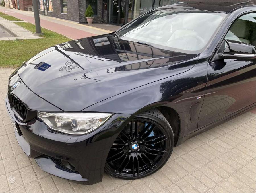 Black BMW 435 Gran Coupe 2014 in Marijampole, with an engine capacity of 2.99 L and mileage of 240 thousand km for 15850 €, photo 9 on AUTOMOTO.COM.LV