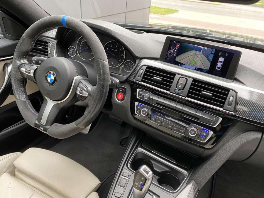 Black BMW 435 Gran Coupe 2014 in Marijampole, with an engine capacity of 2.99 L and mileage of 240 thousand km for 15850 €, photo 25 on AUTOMOTO.COM.LV