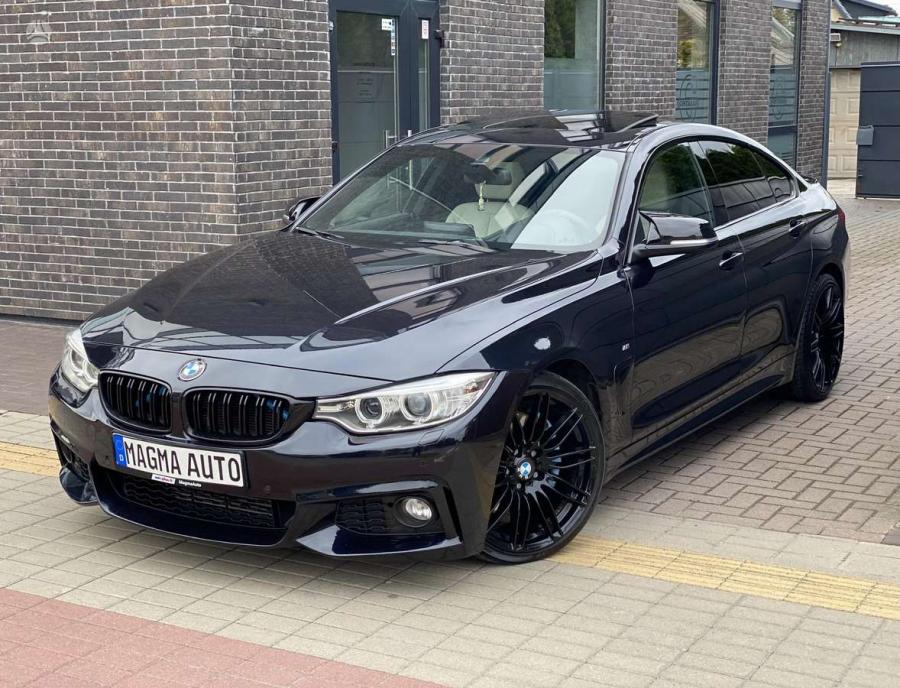 Black BMW 435 Gran Coupe 2014 in Marijampole, with an engine capacity of 2.99 L and mileage of 240 thousand km for 15350 €, photo 8 on AUTOMOTO.COM.LV