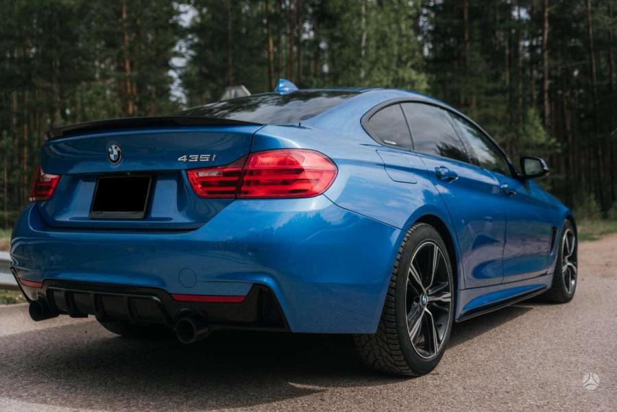 Blue BMW 435 Gran Coupe 2015 in Svencionys, with an engine capacity of 2.98 L and mileage of 182 thousand km for 13500 €, photo 8 on AUTOMOTO.COM.LV