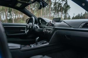 Blue BMW 435 Gran Coupe 2015 in Svencionys, with an engine capacity of 2.98 L and mileage of 182 thousand km for 13500 €, photo 25 on AUTOMOTO.COM.LV