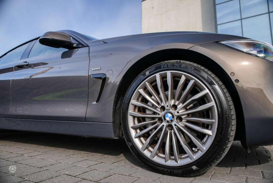 Grey BMW 435 Gran Coupe 2017 in Marijampole, with an engine capacity of 2.99 L and mileage of 244 thousand km for 16950 €, photo 5 on AUTOMOTO.COM.LV