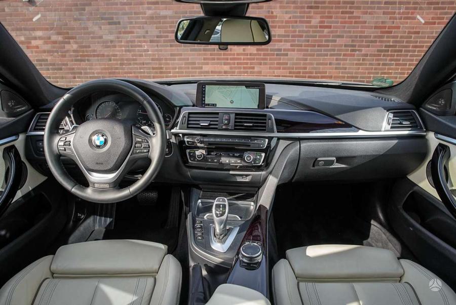 Grey BMW 435 Gran Coupe 2017 in Marijampole, with an engine capacity of 2.99 L and mileage of 244 thousand km for 16950 €, photo 14 on AUTOMOTO.COM.LV