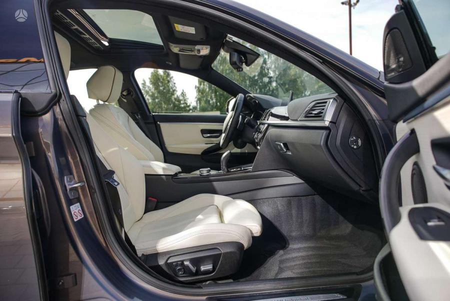 Grey BMW 435 Gran Coupe 2017 in Marijampole, with an engine capacity of 2.99 L and mileage of 244 thousand km for 16950 €, photo 39 on AUTOMOTO.COM.LV