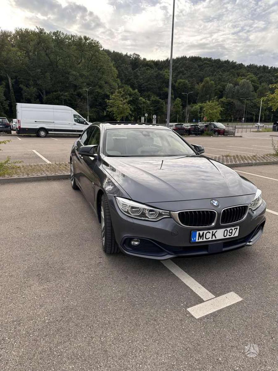 Pelēks BMW 435 Gran Coupe 2015 Viļņa, ar dzinēja tilpumu 2.99 L un nobraukumu 287 tūkst. km par 16000 €, foto 9 vietnē AUTOMOTO.COM.LV