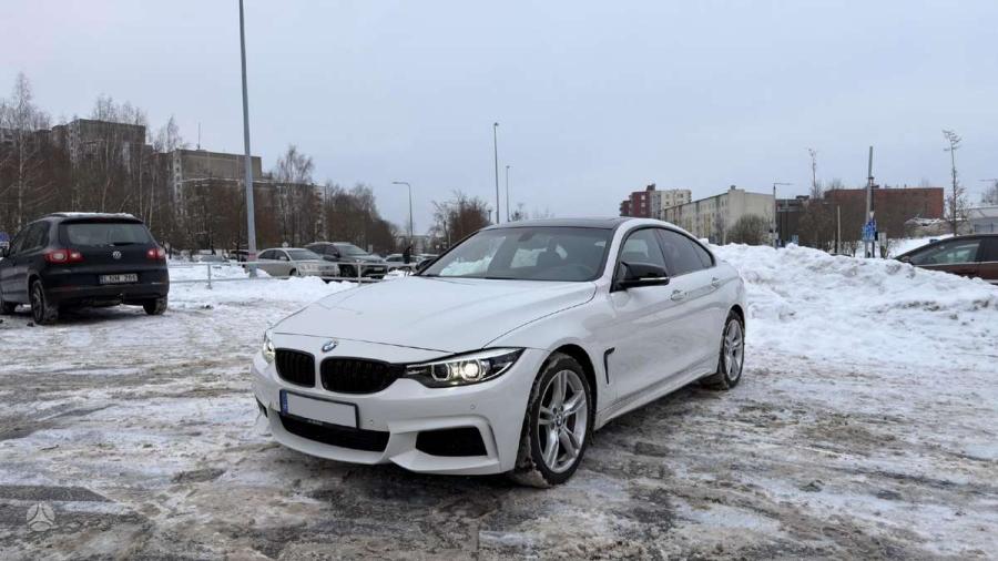 White BMW 435 Gran Coupe 2015 in Vilnius, with an engine capacity of 2.98 L and mileage of 149 thousand km for 16999 €, photo 1 on AUTOMOTO.COM.LV