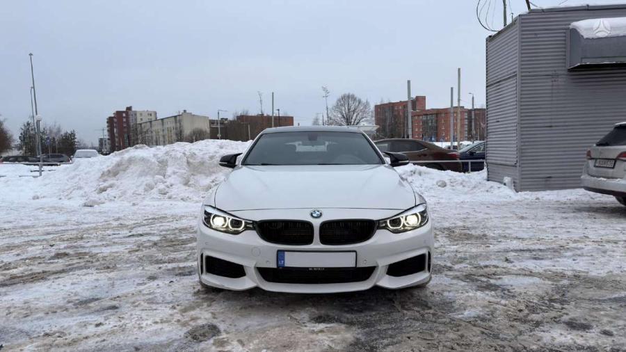 White BMW 435 Gran Coupe 2015 in Vilnius, with an engine capacity of 2.98 L and mileage of 149 thousand km for 16999 €, photo 2 on AUTOMOTO.COM.LV