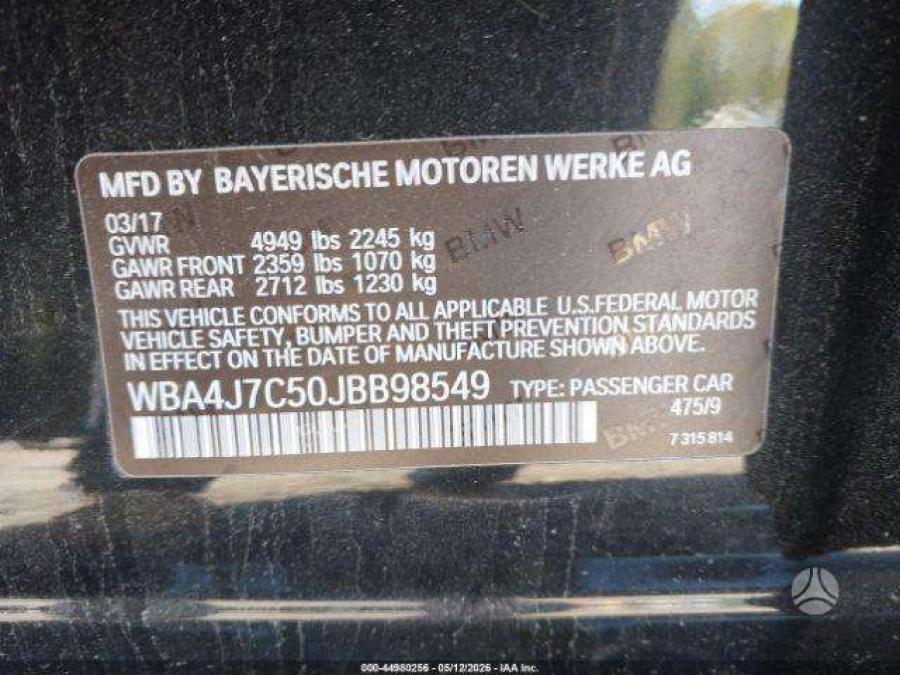 Black BMW 440 2018 in Klaipeda, with an engine capacity of 3.00 L and mileage of 77 thousand km for 9999 €, photo 18 on AUTOMOTO.COM.LV
