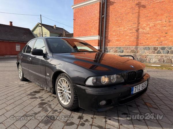 Black BMW 5 Series 2000 in Tallinn, with an engine capacity of 2.50 L and mileage of 389 thousand km for 1699 €, photo 5 on AUTOMOTO.COM.LV