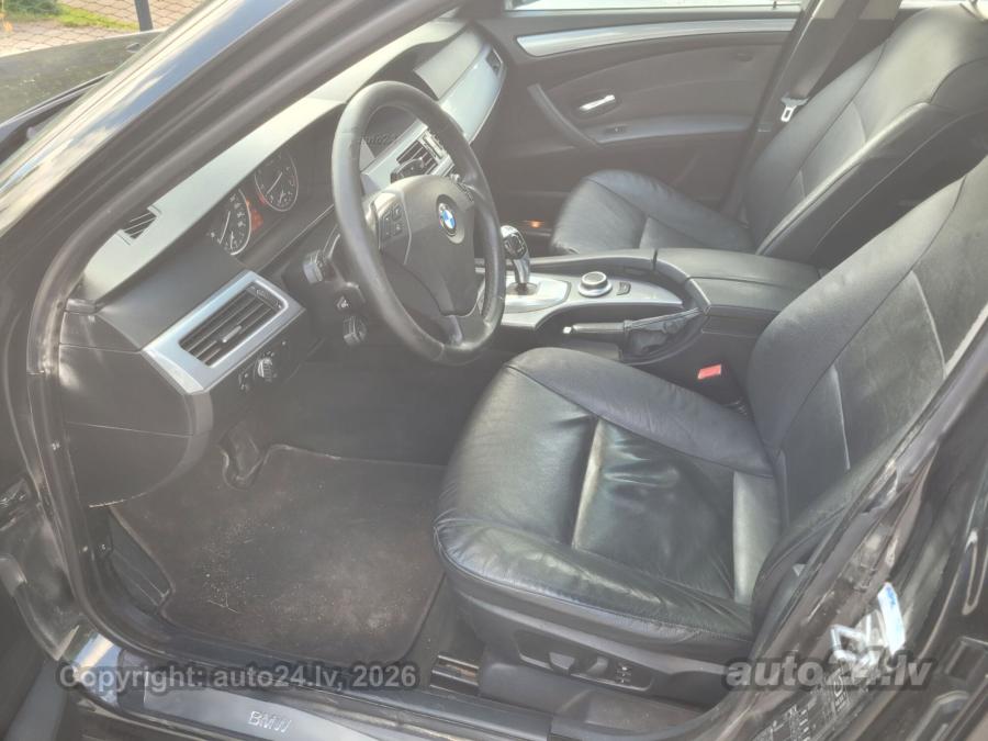 Black BMW 5 Series 2007 in Narva, with an engine capacity of 2.50 L and mileage of 273 thousand km for 1600 €, photo 5 on AUTOMOTO.COM.LV