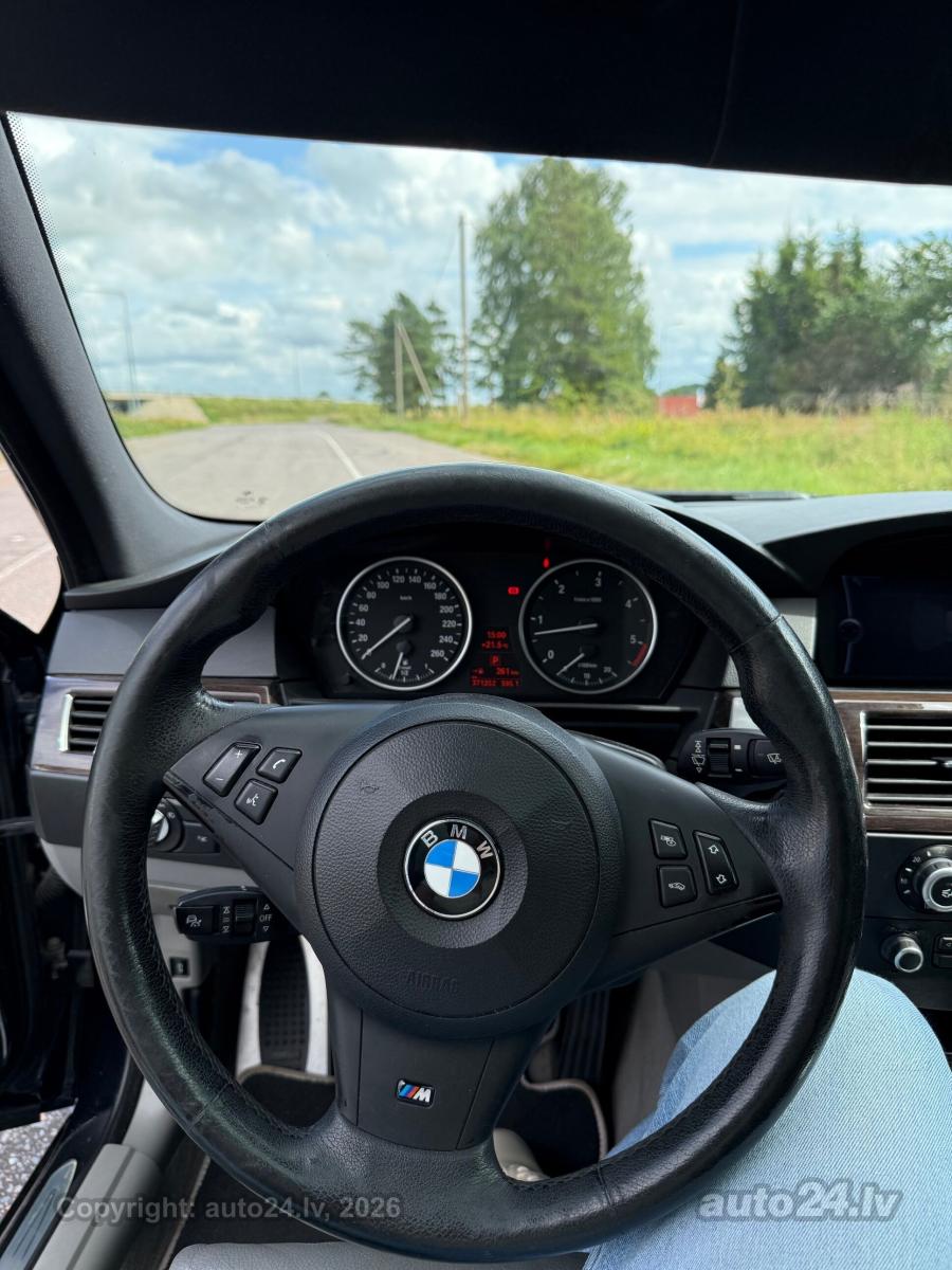 Black BMW 5 Series 2008 in Tallinn, with an engine capacity of 3.00 L and mileage of 370 thousand km for 7500 €, photo 10 on AUTOMOTO.COM.LV