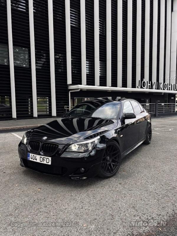 Black BMW 5 Series 2008 in Tallinn, with an engine capacity of 3.00 L and mileage of 360 thousand km for 7500 €, photo 1 on AUTOMOTO.COM.LV