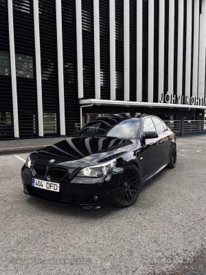 Melns BMW 5 Series 2008 Tallina, ar dzinēja tilpumu 3.00 L un nobraukumu 360 tūkst. km par 7500 €, foto  vietnē AUTOMOTO.COM.LV