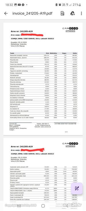 Черный БМВ 5 Серия 2011 в Хаапсалу, объемом двигателя 3.00 л и пробегом 320 тыс. км за 10000 €, фото 25 на AUTOMOTO.COM.LV