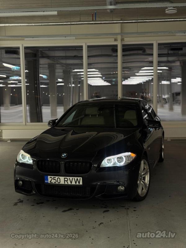 Melns BMW 5 Series 2012 Tallina, ar dzinēja tilpumu 3.00 L un nobraukumu 239 tūkst. km par 14999 €, foto 1 vietnē AUTOMOTO.COM.LV