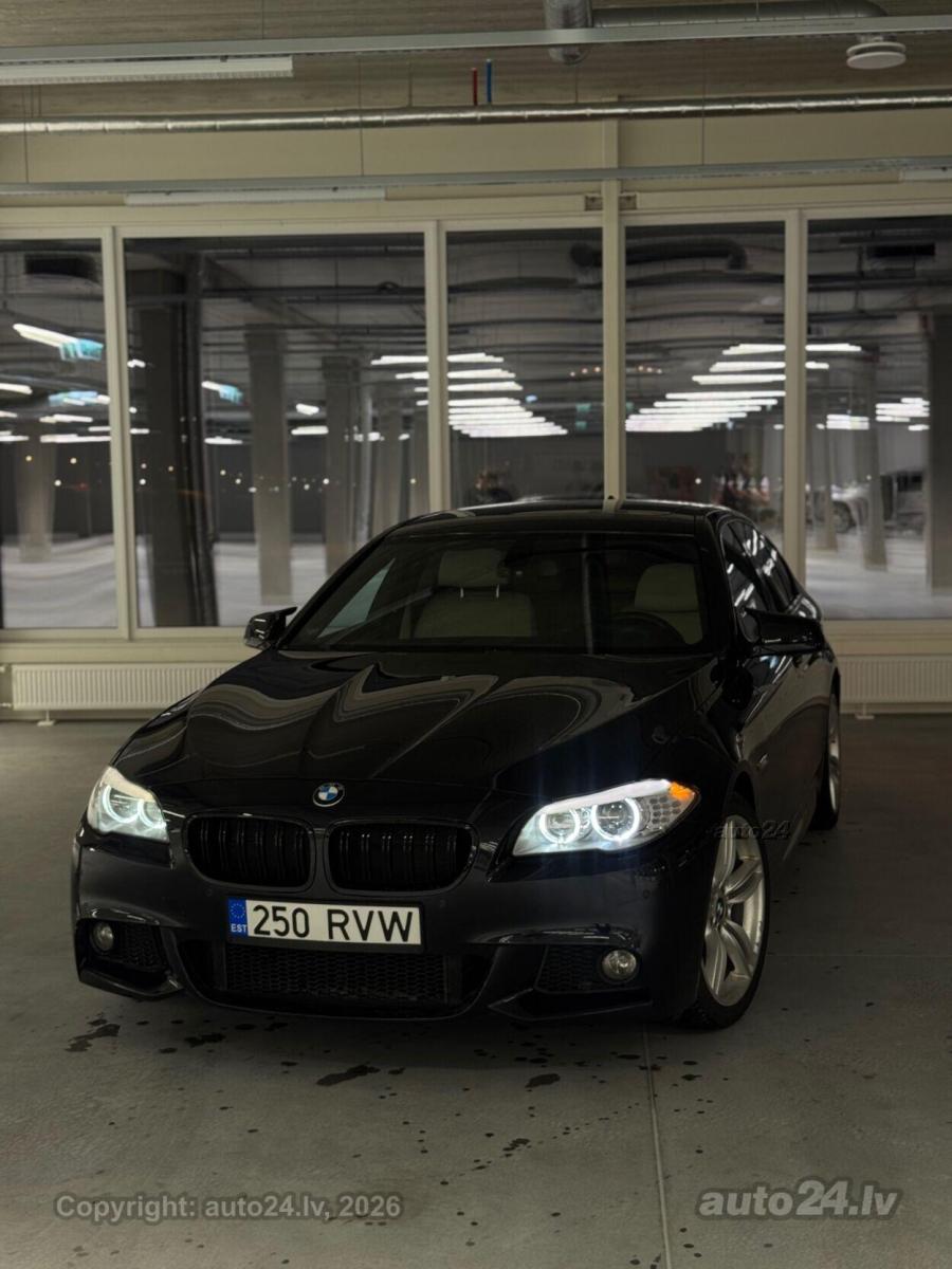Melns BMW 5 Series 2012 Tallina, ar dzinēja tilpumu 3.00 L un nobraukumu 239 tūkst. km par 14999 €, foto 1 vietnē AUTOMOTO.COM.LV