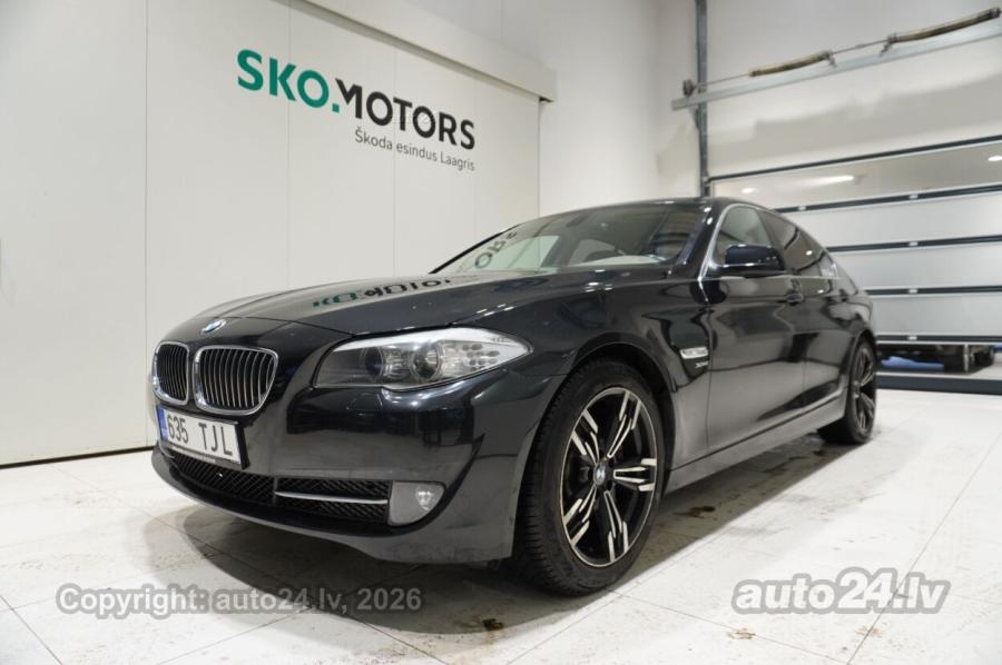 Black BMW 5 Series 2012 in Tallinn, with an engine capacity of 2.00 L and mileage of 223 thousand km for 9500 €, photo 1 on AUTOMOTO.COM.LV