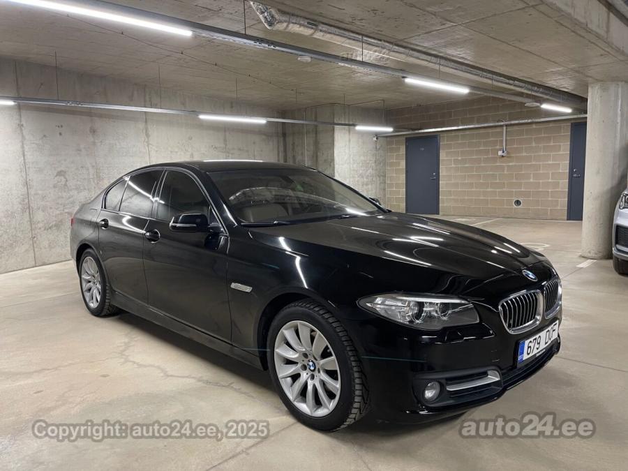 Black BMW 5 Series 2016 in Tallinn, with an engine capacity of 2.00 L and mileage of 279 thousand km for 13499 €, photo 1 on AUTOMOTO.COM.LV