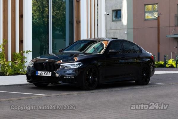 Black BMW 5 Series 2017 in Tallinn, with an engine capacity of 3.00 L and mileage of 195 thousand km for 27900 €, photo 1 on AUTOMOTO.COM.LV