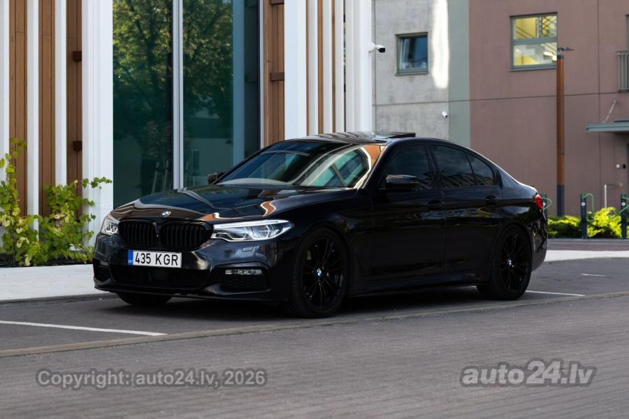 Black BMW 5 Series 2017 in Tallinn, with an engine capacity of 3.00 L and mileage of 195 thousand km for 27900 €, photo 1 on AUTOMOTO.COM.LV