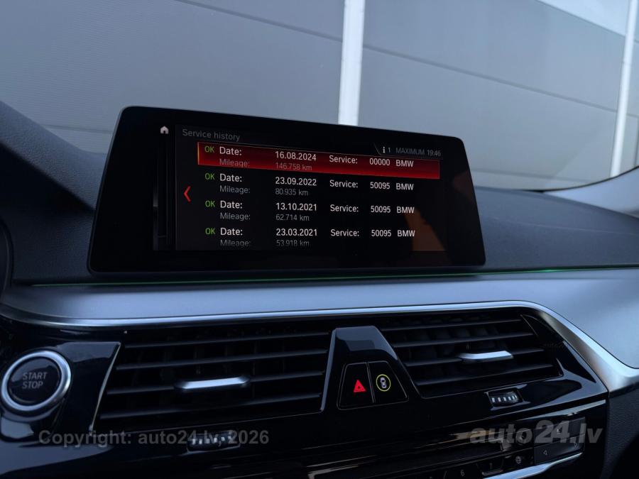 Black BMW 5 Series 2018 in Tallinn, with an engine capacity of 2.00 L and mileage of 208 thousand km for 14490 €, photo 24 on AUTOMOTO.COM.LV