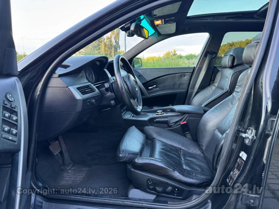Black BMW 5 Series 2006 in Tallinn, with an engine capacity of 3.00 L and mileage of 0 thousand km for 4299 €, photo 11 on AUTOMOTO.COM.LV