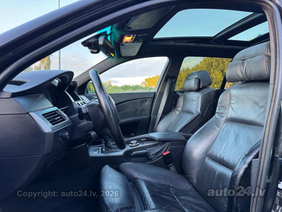 Black BMW 5 Series 2006 in Tallinn, with an engine capacity of 3.00 L and mileage of 0 thousand km for 4299 €, photo 12 on AUTOMOTO.COM.LV