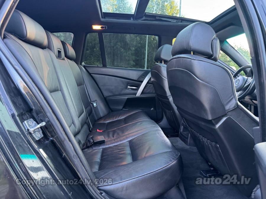 Black BMW 5 Series 2006 in Tallinn, with an engine capacity of 3.00 L and mileage of 0 thousand km for 4299 €, photo 15 on AUTOMOTO.COM.LV