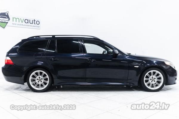 Black BMW 5 Series 2007 in Tallinn, with an engine capacity of 3.00 L and mileage of 372 thousand km for 5990 €, photo 10 on AUTOMOTO.COM.LV