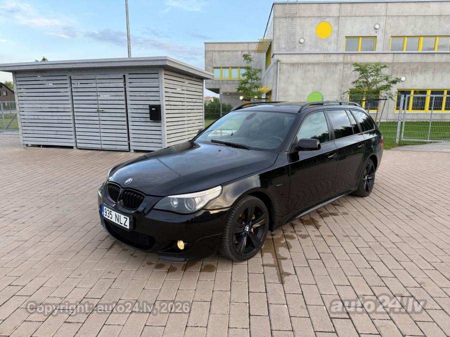 Black BMW 5 Series 2007 in Tartu, with an engine capacity of 3.00 L and mileage of 423 thousand km for 4999 €, photo 1 on AUTOMOTO.COM.LV