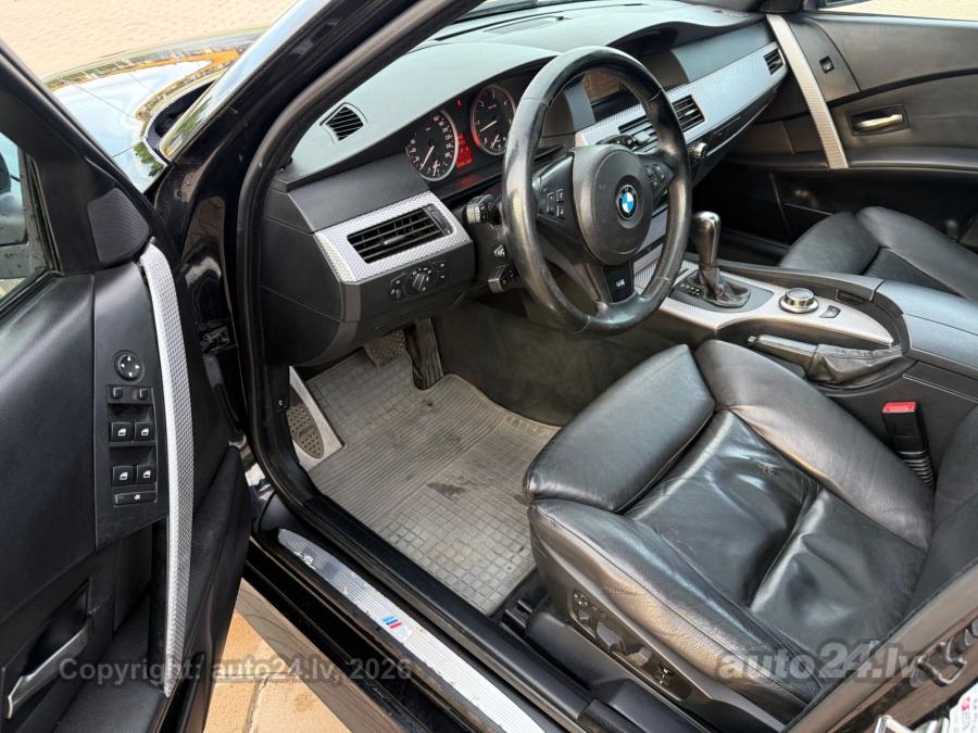 Black BMW 5 Series 2007 in Tartu, with an engine capacity of 3.00 L and mileage of 423 thousand km for 4999 €, photo 12 on AUTOMOTO.COM.LV