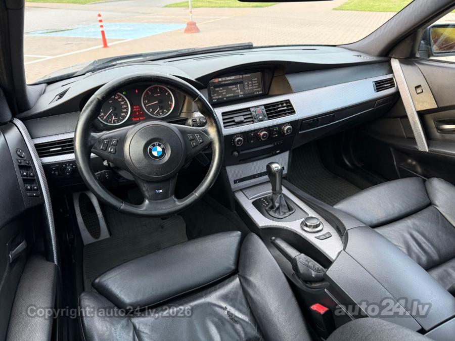 Black BMW 5 Series 2007 in Tartu, with an engine capacity of 3.00 L and mileage of 423 thousand km for 4999 €, photo 17 on AUTOMOTO.COM.LV