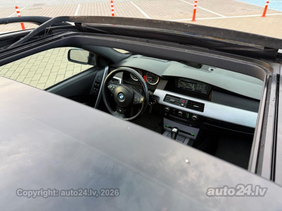 Black BMW 5 Series 2007 in Tartu, with an engine capacity of 3.00 L and mileage of 423 thousand km for 4999 €, photo 22 on AUTOMOTO.COM.LV
