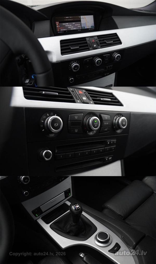 Black BMW 5 Series 2007 in Tartu, with an engine capacity of 3.00 L and mileage of 307 thousand km for 6499 €, photo 11 on AUTOMOTO.COM.LV