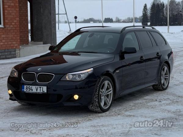 Black BMW 5 Series 2008 in Tallinn, with an engine capacity of 3.00 L and mileage of 340 thousand km for 5399 €, photo 1 on AUTOMOTO.COM.LV