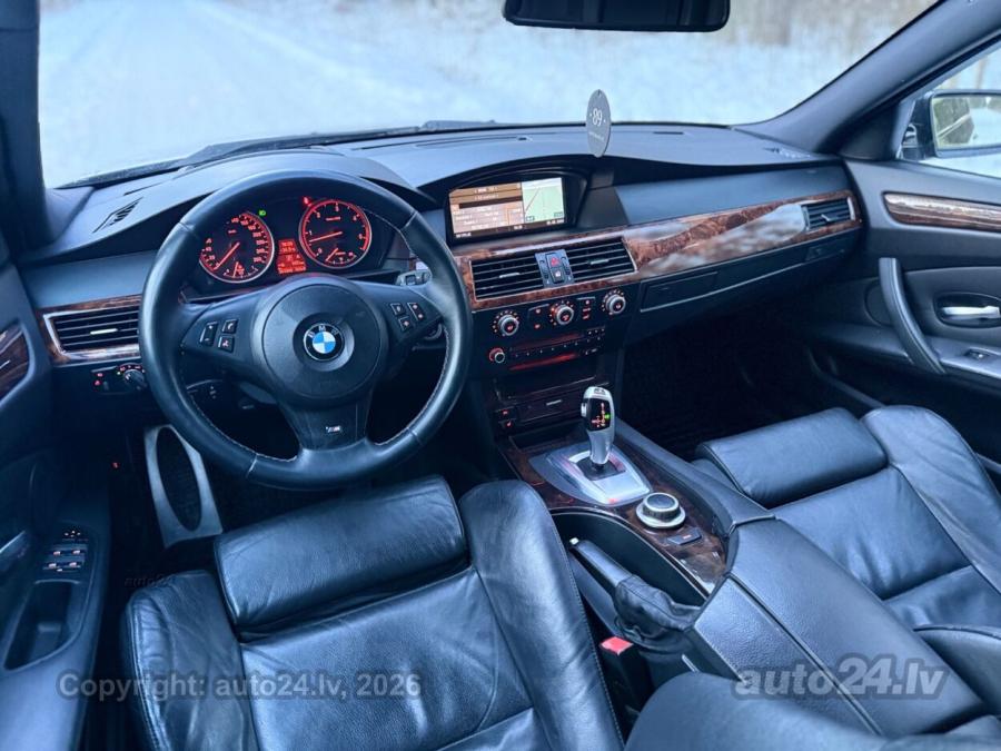 Black BMW 5 Series 2008 in Tartu, with an engine capacity of 3.00 L and mileage of 341 thousand km for 5900 €, photo 12 on AUTOMOTO.COM.LV
