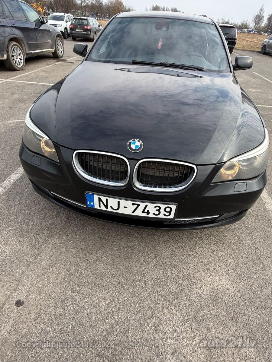 Black BMW 5 Series 2008 in Riga, with an engine capacity of 2.00 L and mileage of 383 thousand km for 4200 €, photo 2 on AUTOMOTO.COM.LV