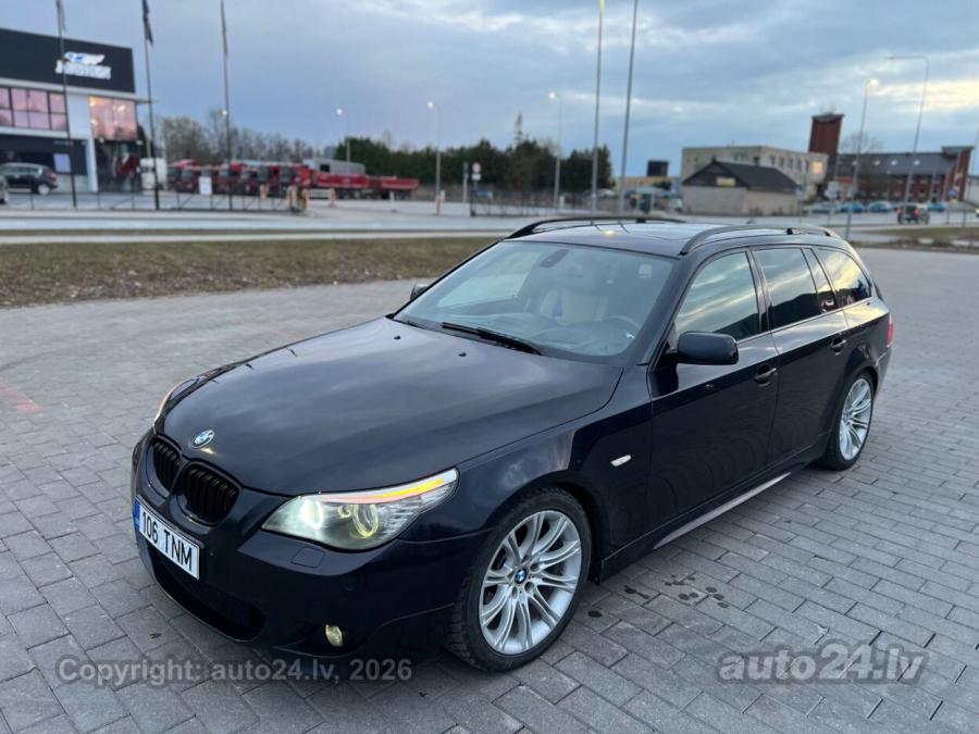 Black BMW 5 Series 2008 in Voru, with an engine capacity of 3.00 L and mileage of 443 thousand km for 6400 €, photo 1 on AUTOMOTO.COM.LV