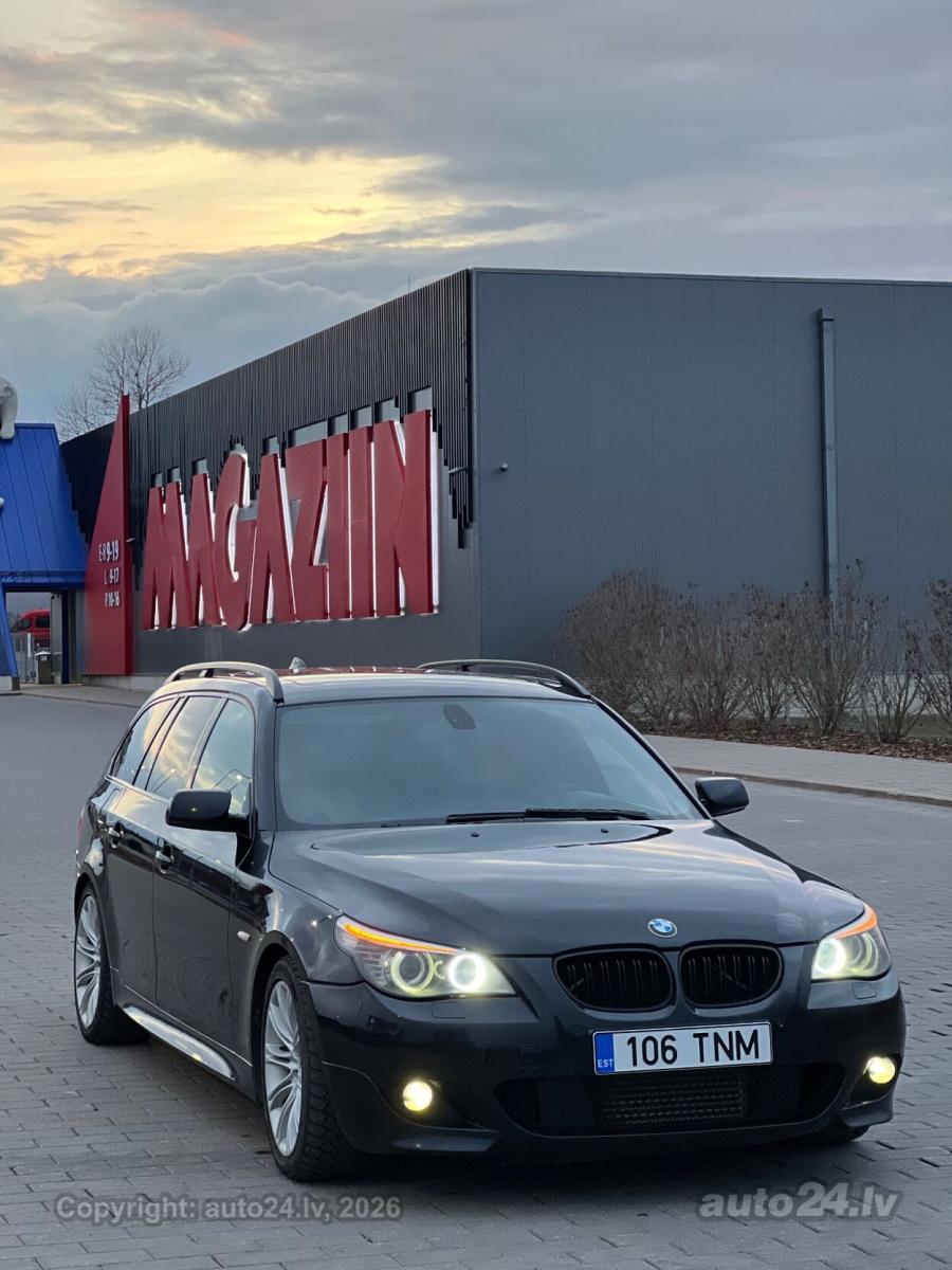 Black BMW 5 Series 2008 in Voru, with an engine capacity of 3.00 L and mileage of 443 thousand km for 6400 €, photo 3 on AUTOMOTO.COM.LV
