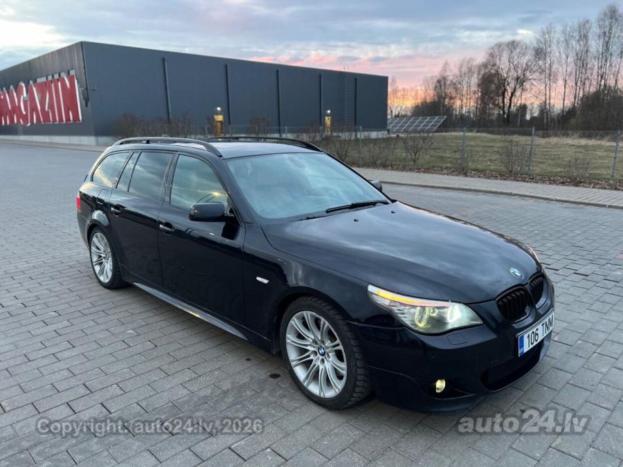 Black BMW 5 Series 2008 in Voru, with an engine capacity of 3.00 L and mileage of 443 thousand km for 6400 €, photo 4 on AUTOMOTO.COM.LV