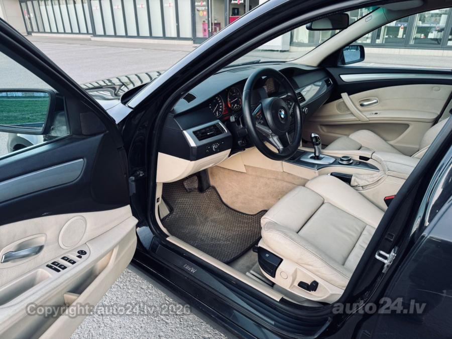 Black BMW 5 Series 2008 in Tallinn, with an engine capacity of 3.00 L and mileage of 399 thousand km for 3990 €, photo 8 on AUTOMOTO.COM.LV