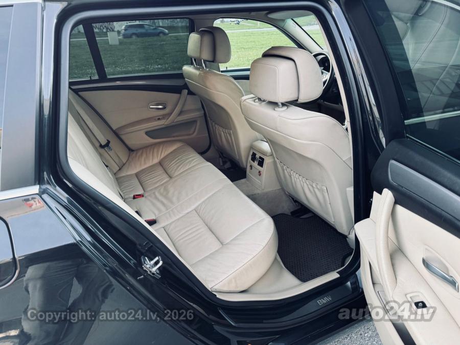 Black BMW 5 Series 2008 in Tallinn, with an engine capacity of 3.00 L and mileage of 399 thousand km for 3990 €, photo 11 on AUTOMOTO.COM.LV
