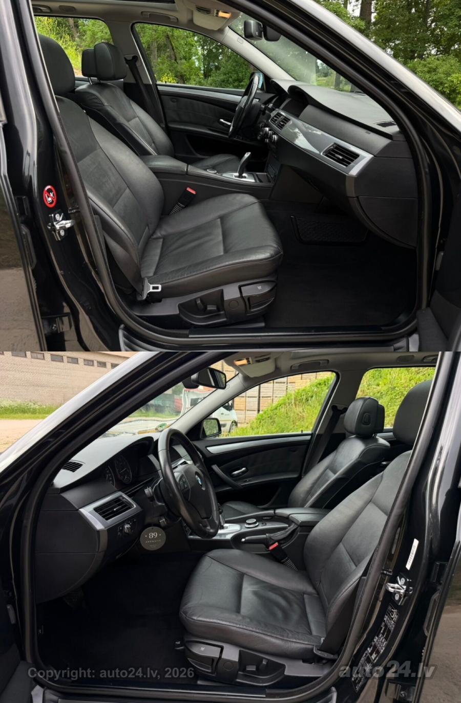 Black BMW 5 Series 2008 in Viljandi, with an engine capacity of 3.00 L and mileage of 355 thousand km for 5990 €, photo 10 on AUTOMOTO.COM.LV