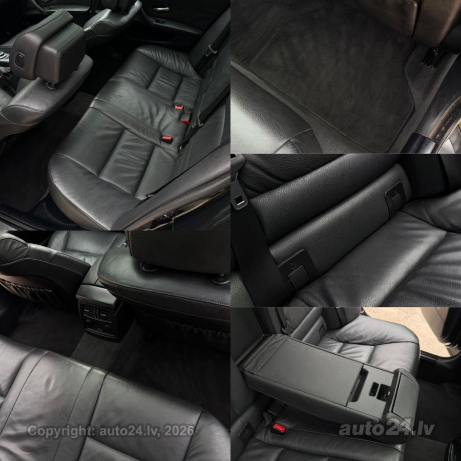 Black BMW 5 Series 2008 in Viljandi, with an engine capacity of 3.00 L and mileage of 355 thousand km for 5990 €, photo 20 on AUTOMOTO.COM.LV