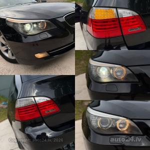 Black BMW 5 Series 2008 in Viljandi, with an engine capacity of 3.00 L and mileage of 355 thousand km for 5990 €, photo 21 on AUTOMOTO.COM.LV