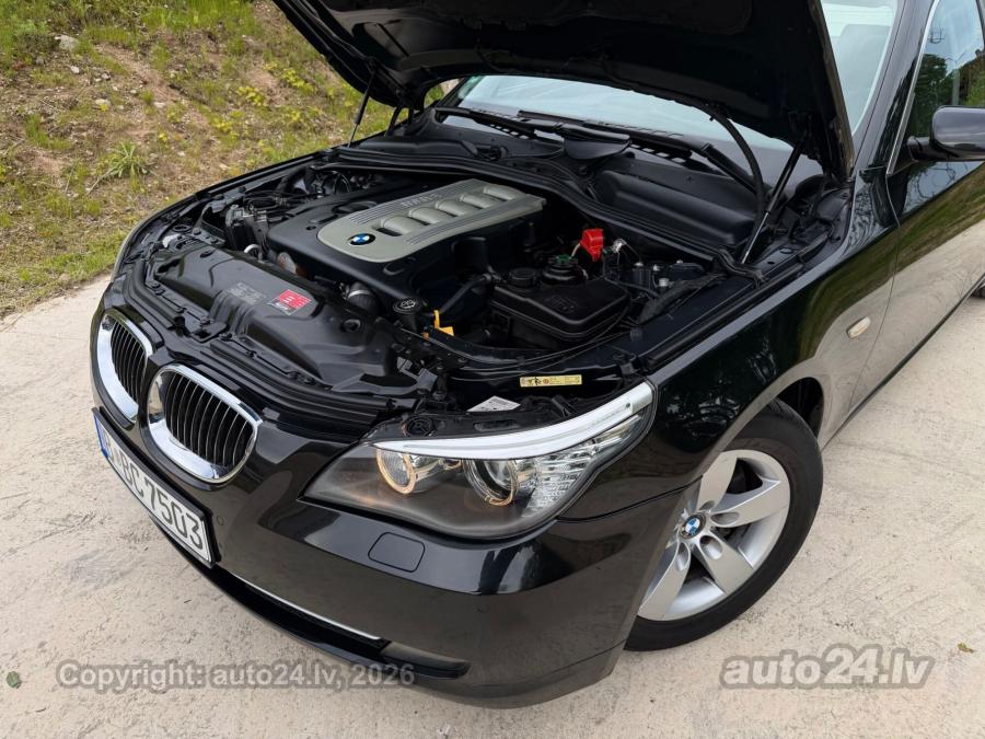 Black BMW 5 Series 2008 in Viljandi, with an engine capacity of 3.00 L and mileage of 355 thousand km for 5990 €, photo 27 on AUTOMOTO.COM.LV