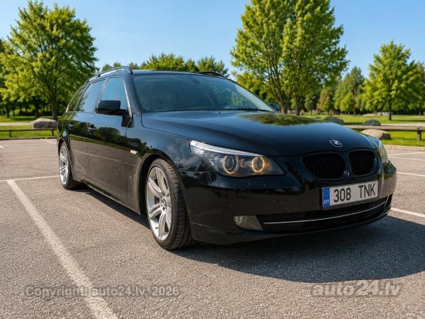 Black BMW 5 Series 2008 in Tallinn, with an engine capacity of 2.00 L and mileage of 0 thousand km for 4998 €, photo 2 on AUTOMOTO.COM.LV