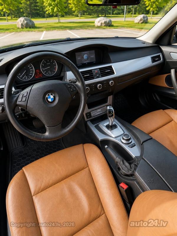 Black BMW 5 Series 2008 in Tallinn, with an engine capacity of 2.00 L and mileage of 0 thousand km for 4998 €, photo 3 on AUTOMOTO.COM.LV