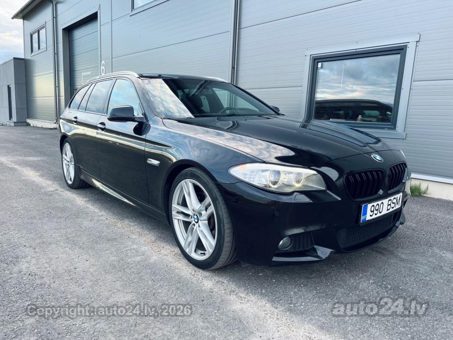 Black BMW 5 Series 2013 in Tallinn, with an engine capacity of 2.00 L and mileage of 239 thousand km for 12900 €, photo 1 on AUTOMOTO.COM.LV