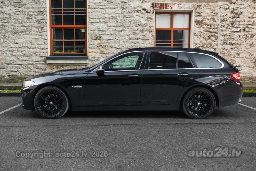 Black BMW 5 Series 2013 in Tallinn, with an engine capacity of 2.00 L and mileage of 360 thousand km for 6790 €, photo 4 on AUTOMOTO.COM.LV